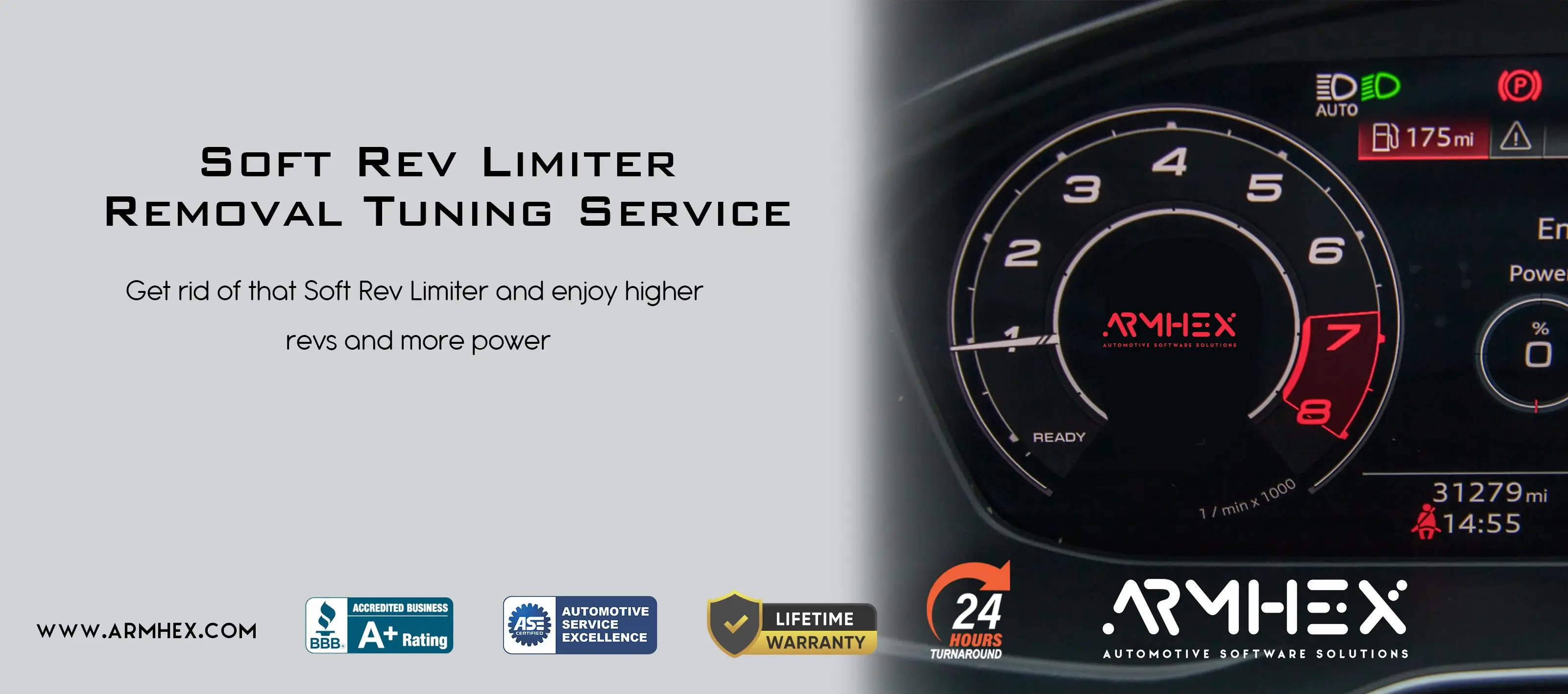 Soft REV Limiter Removal Online Tuning Service | ARMHEX